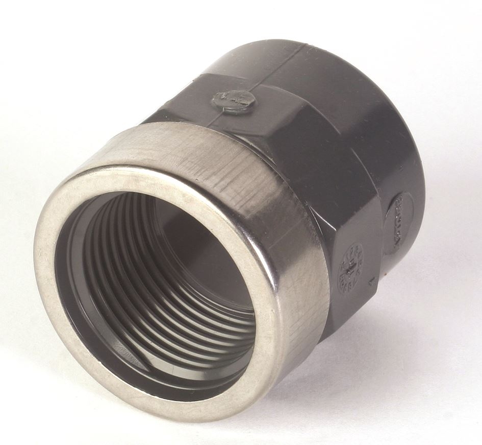 PVC-U SOCKET PLAIN/THREADED WITH METAL RING - Teignflex Ltd