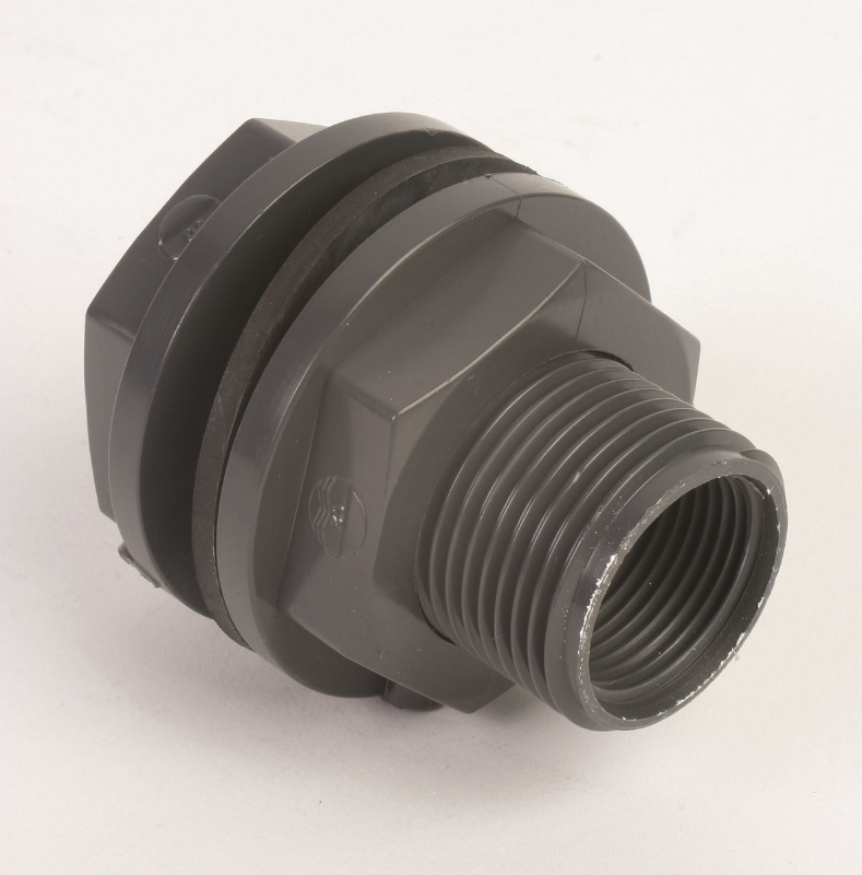 PVC TANK CONNECTOR PLAIN/BSP THREADED - Teignflex Ltd
